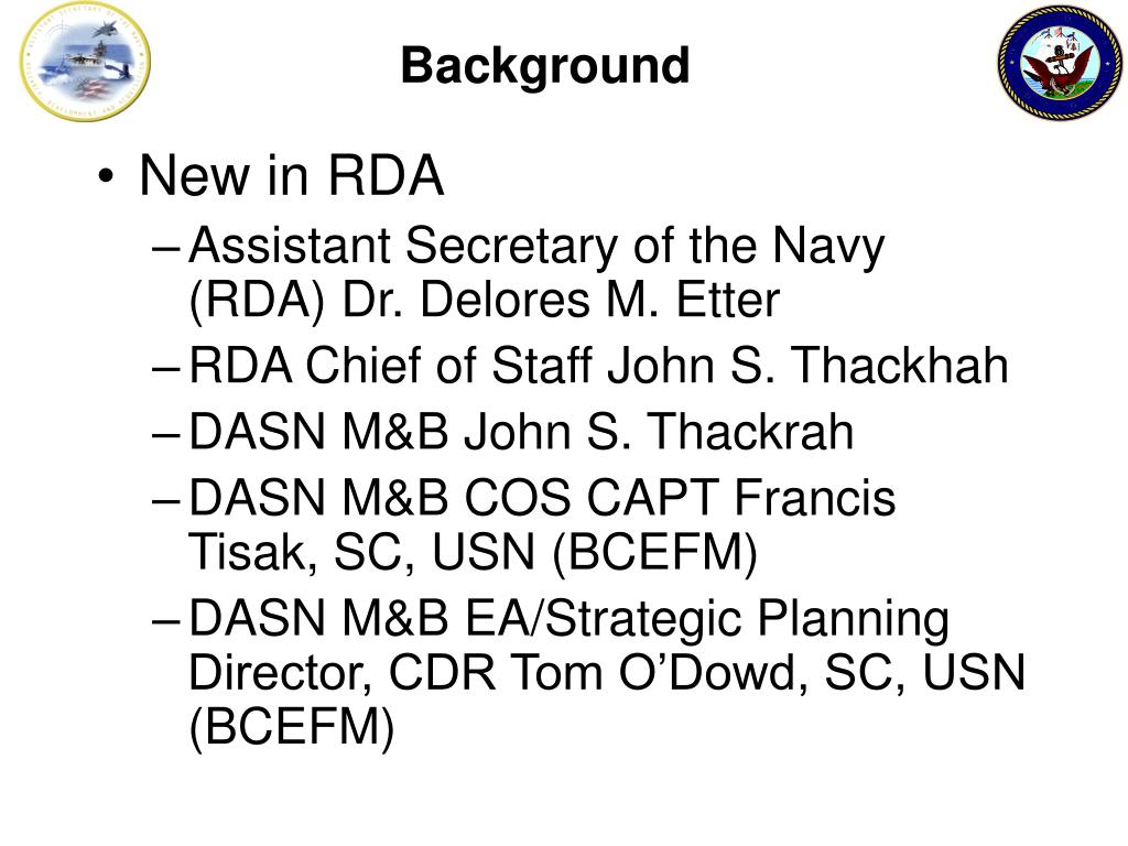 PPT - ASN(RDA) DASN M&B EVM 31 JAN – 1 FEB 2006 PowerPoint Presentation ...