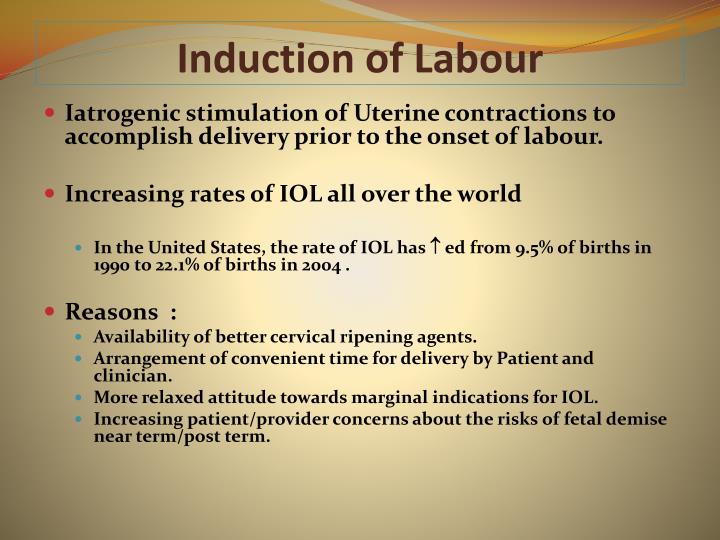 PPT - Induction of labour – Experience at Royal Hospital Oman ...