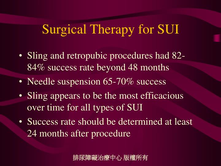 PPT - Surgical Treatment of Stress Urinary Incontinence PowerPoint ...