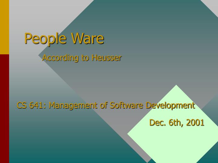 PPT - People Ware PowerPoint Presentation, free download - ID:286657