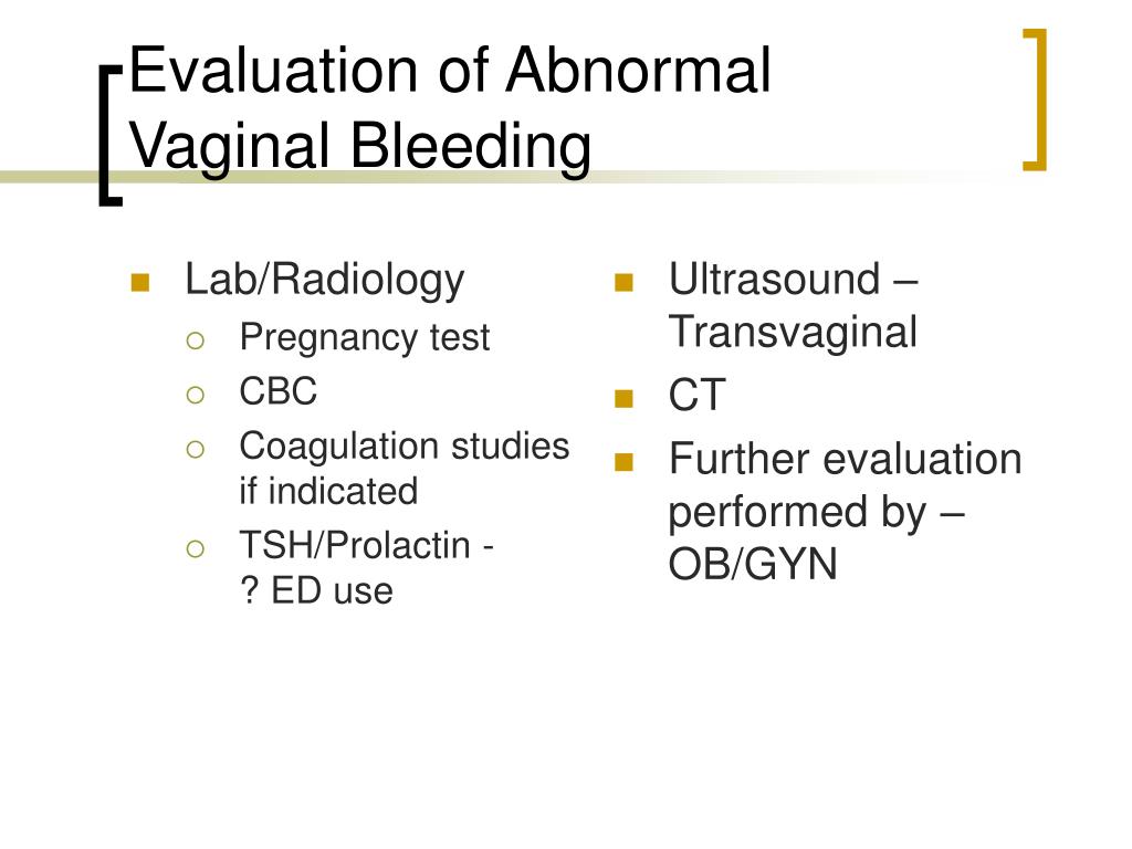 PPT - Vaginal Bleeding and Abdominal Pain in the Non-Pregnant Patient PowerPoint Presentation ...