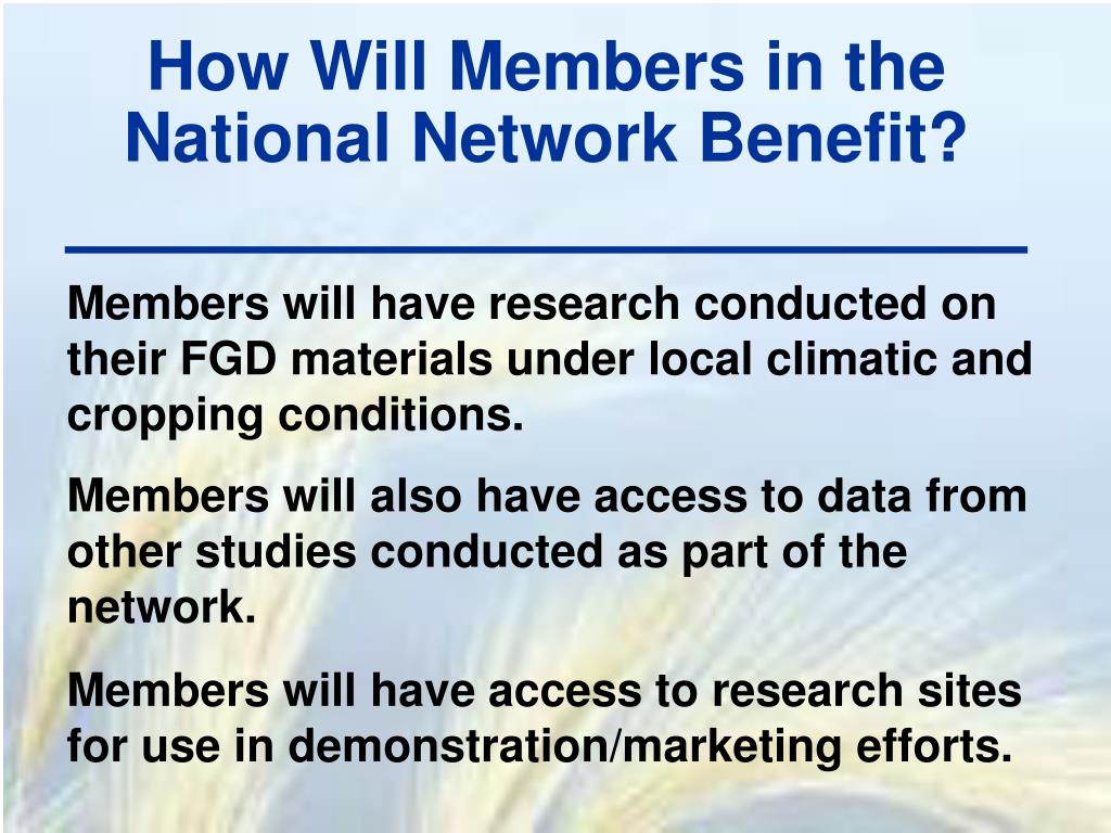 PPT - Development of a National Research and Development Network for ...