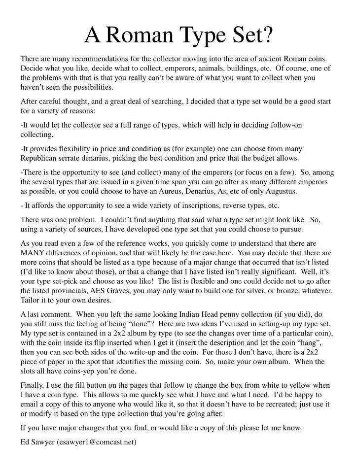 PPT - A Roman Type Set? PowerPoint Presentation, free download - ID:288596