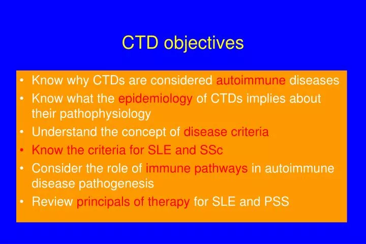 PPT - CTD objectives PowerPoint Presentation, free download - ID:288706