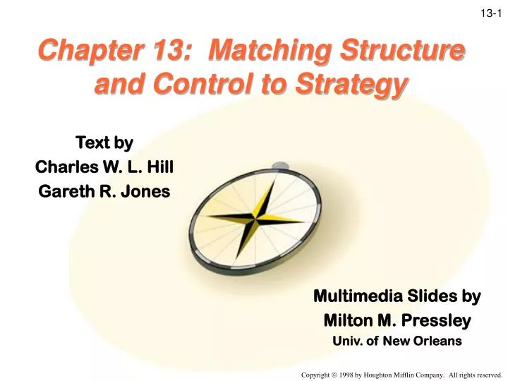 PPT - Chapter 13: Matching Structure and Control to Strategy PowerPoint ...