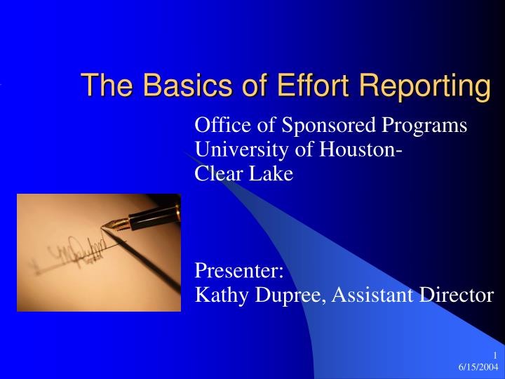 PPT - The Basics of Effort Reporting PowerPoint Presentation, free ...
