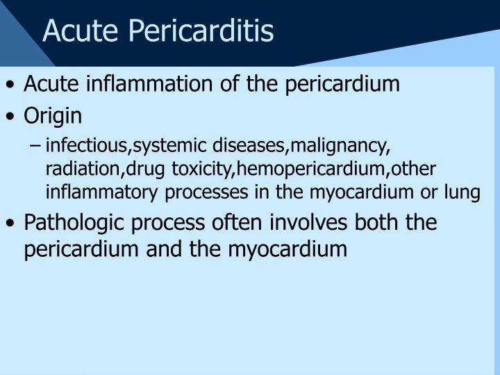 PPT - Pericarditis, Endocarditis, Myocarditis PowerPoint Presentation ...