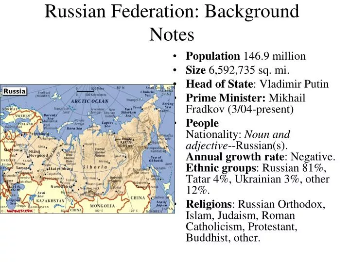 PPT - Russian Federation: Background Notes PowerPoint Presentation ...