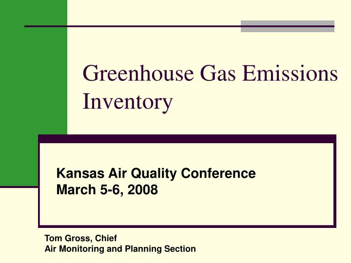 PPT - Greenhouse Gas Emissions Inventory PowerPoint Presentation, free ...