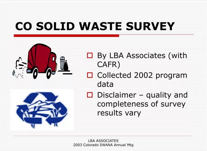 PPT - CO SOLID WASTE SURVEY PowerPoint Presentation, free download - ID ...