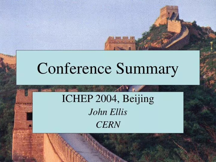 PPT - Conference Summary PowerPoint Presentation, free download - ID:292320