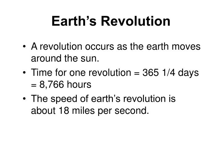 PPT - EARTH'S ROTATION AND REVOLUTION PowerPoint Presentation - ID:292886