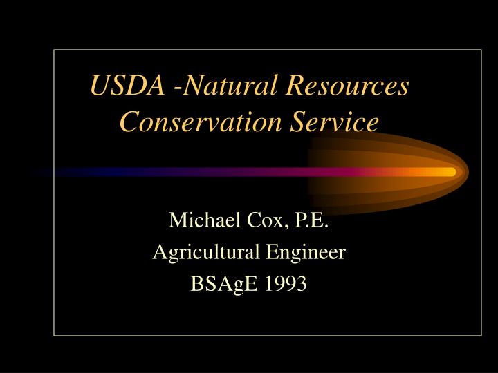 PPT - USDA -Natural Resources Conservation Service PowerPoint ...