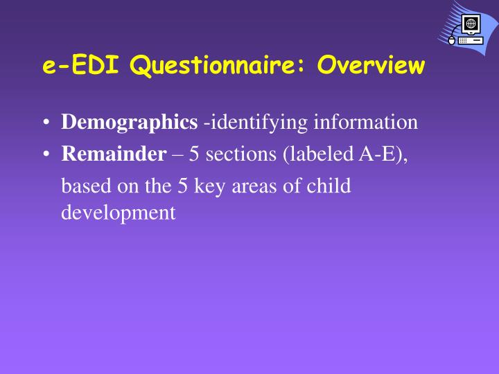 PPT - THE EARLY DEVELOPMENT INSTRUMENT (EDI) PowerPoint Presentation ...