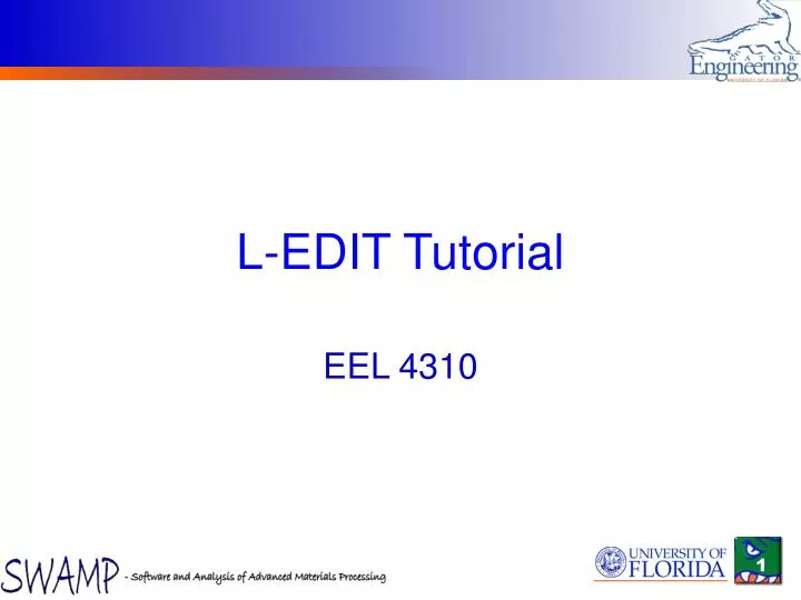 PPT - L-EDIT Tutorial PowerPoint Presentation, free download - ID:294664