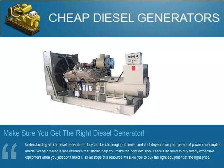 PPT - Cheap Diesel Generators PowerPoint Presentation, free download ...