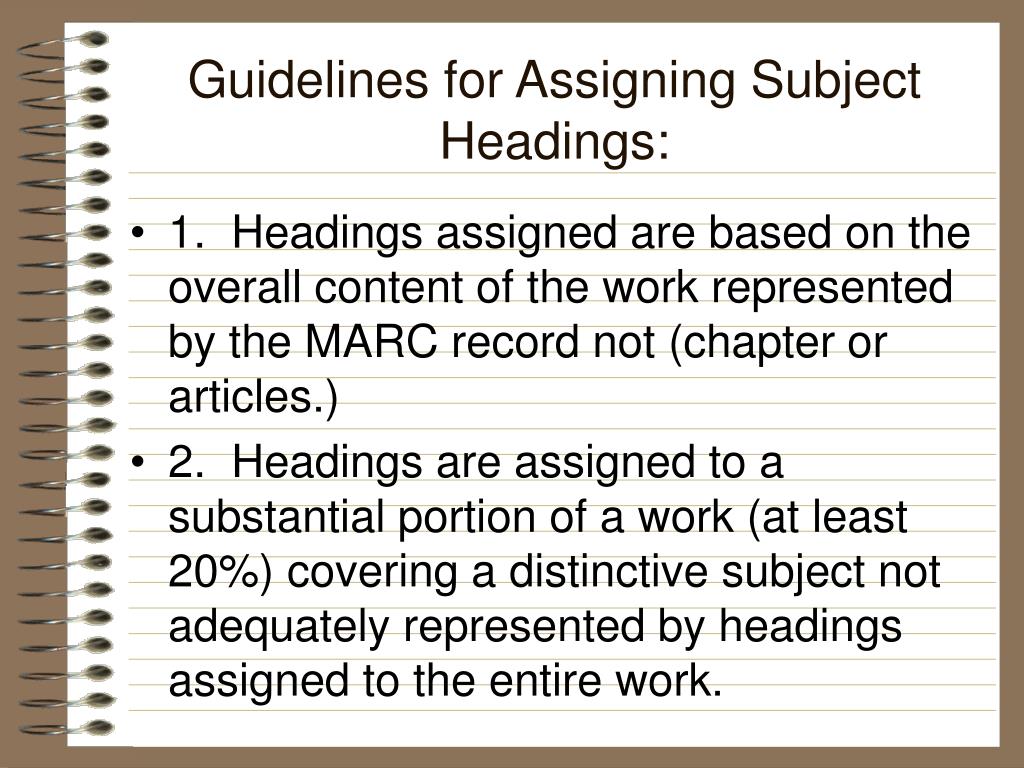 PPT - Library of Congress Subject Headings PowerPoint Presentation ...