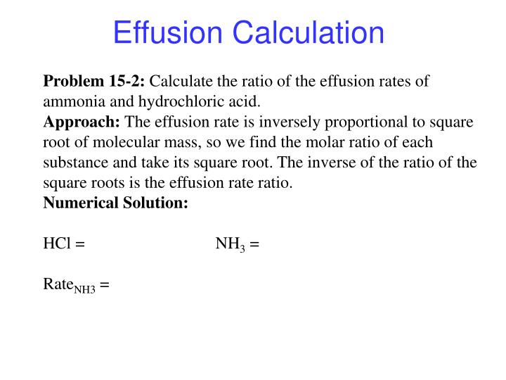 PPT - The Kinetic Molecular Theory of Gases and Effusion and Diffusion ...