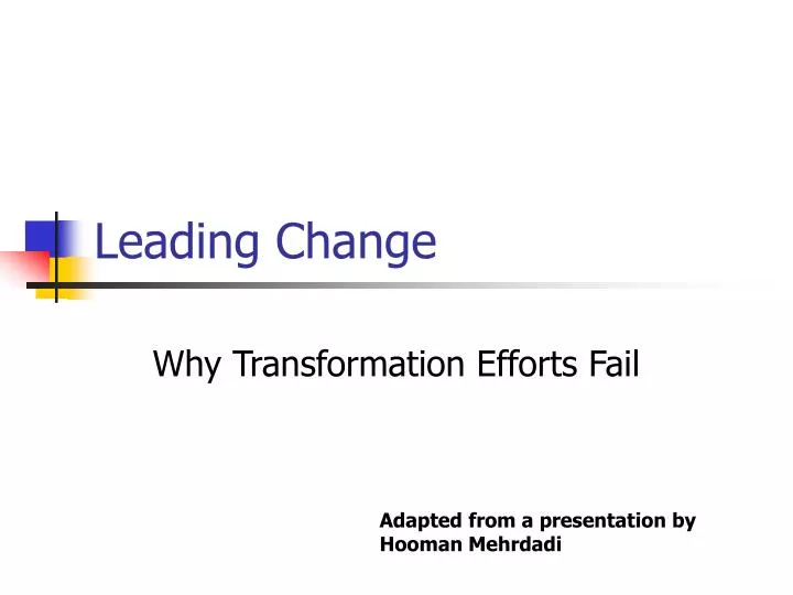 PPT - Leading Change PowerPoint Presentation, free download - ID:296690