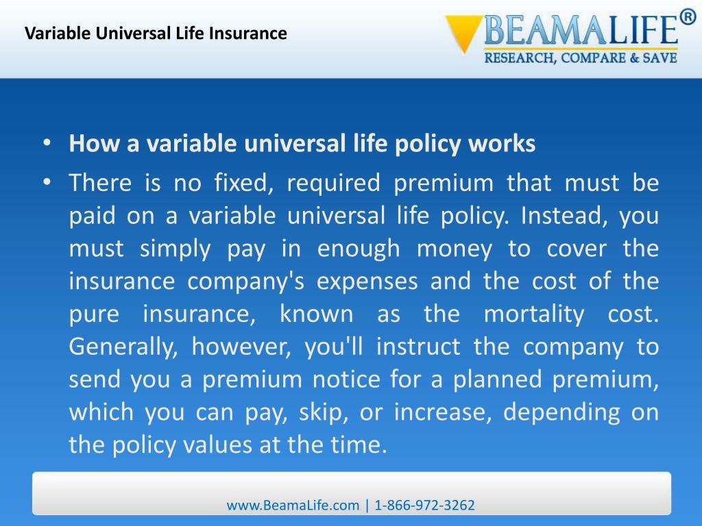 Ppt Variable Universal Life Insurance Powerpoint Presentation Free