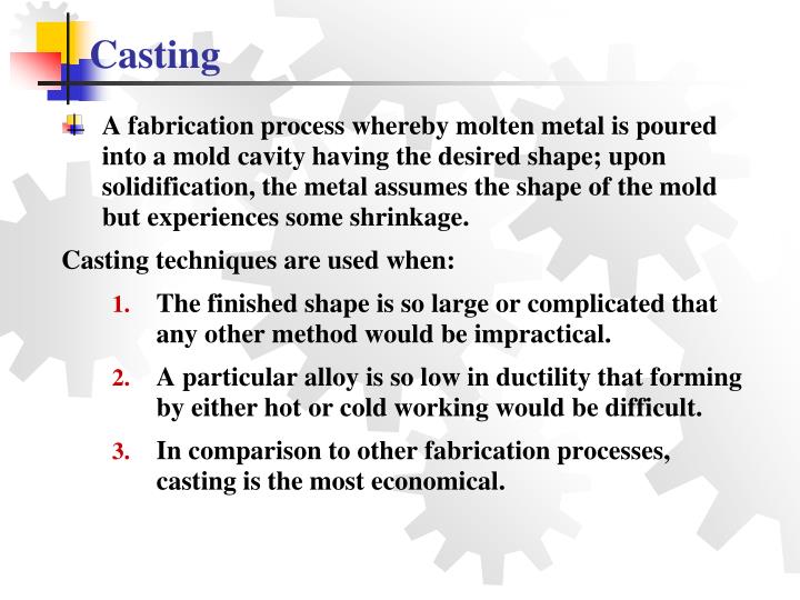 PPT - Primary forming process (casting) PowerPoint Presentation - ID:297370
