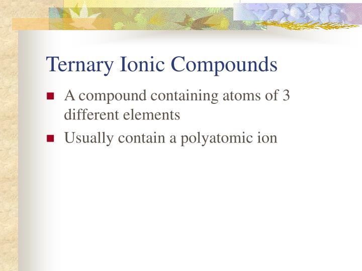 PPT - Ch 6 Chemical Names & Formulas PowerPoint Presentation - ID:297611