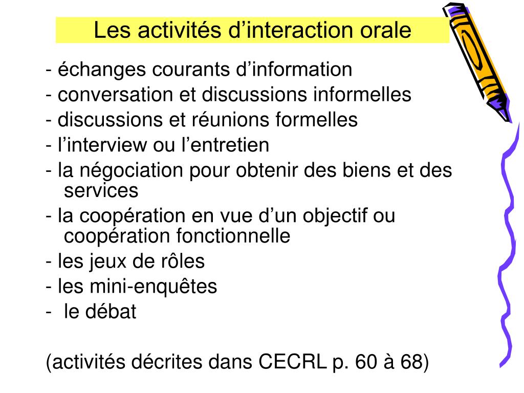 PPT - Entraîner et évaluer les élèves à l’expression orale interactive ...