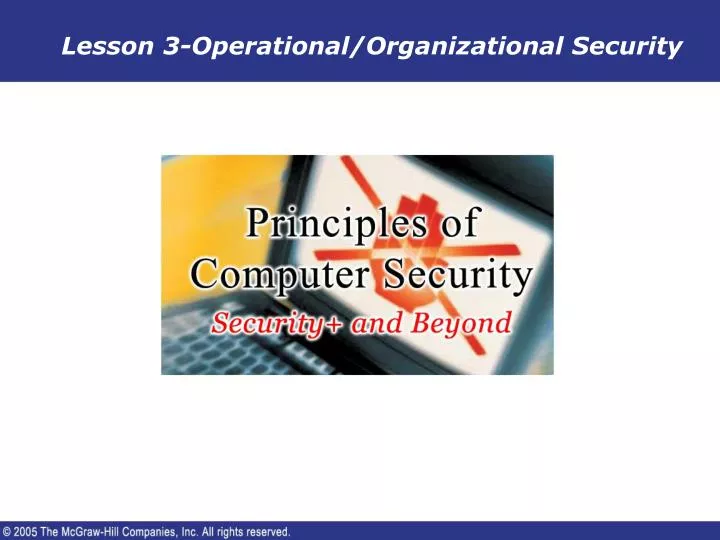 PPT - Lesson 3-Operational/Organizational Security PowerPoint ...