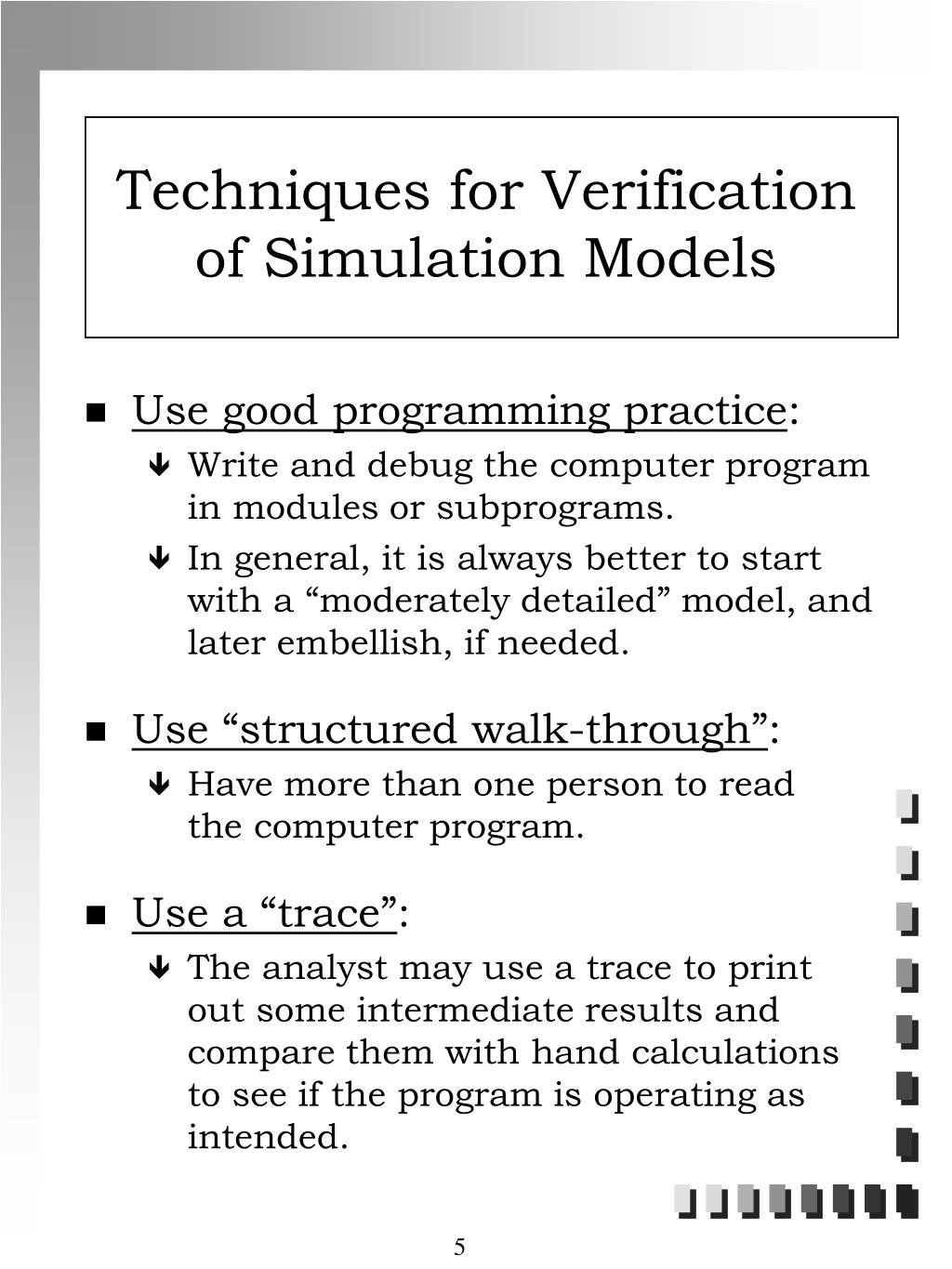 Ppt Validation And Verification Of Simulation Models Powerpoint
