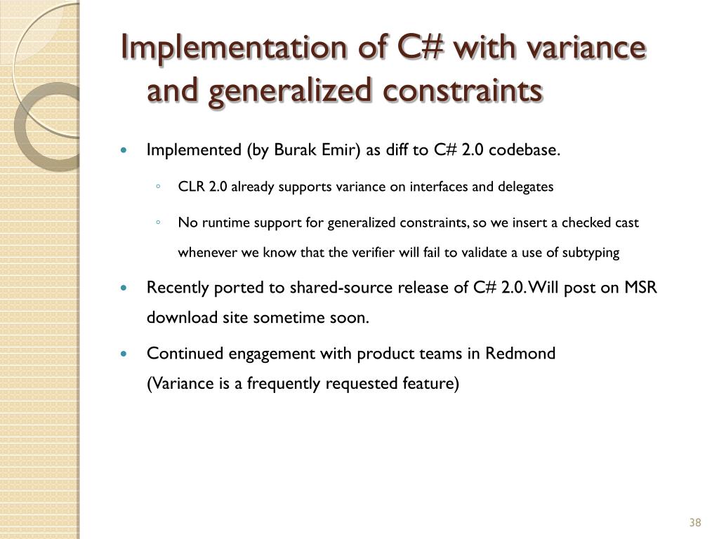 Ppt Variance And Generalized Constraints For C Generics Powerpoint Presentation Id299844