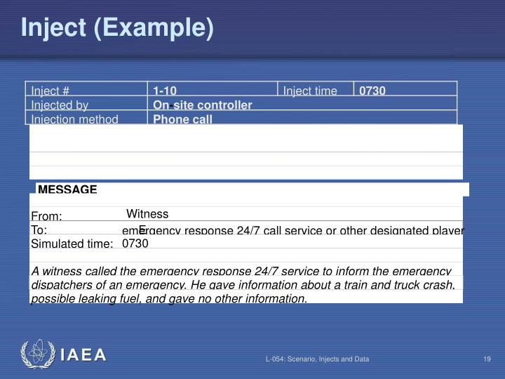 PPT - Scenario, Injects and Data PowerPoint Presentation - ID:299983