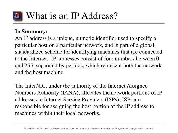 PPT - What is an IP Address? PowerPoint Presentation - ID:30081