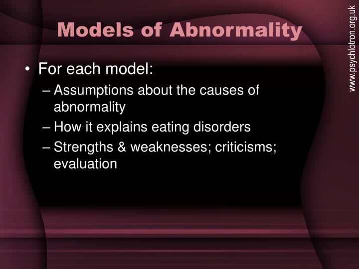 PPT - Models of Abnormality PowerPoint Presentation - ID:301549
