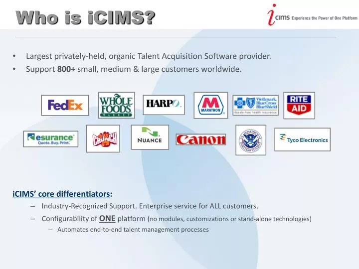 PPT - Who is iCIMS? PowerPoint Presentation, free download - ID:301957