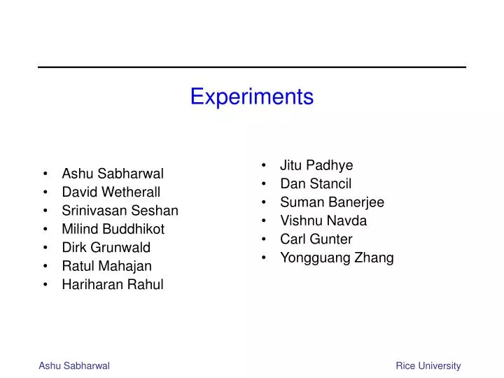 PPT - Experiments PowerPoint Presentation, free download - ID:302244