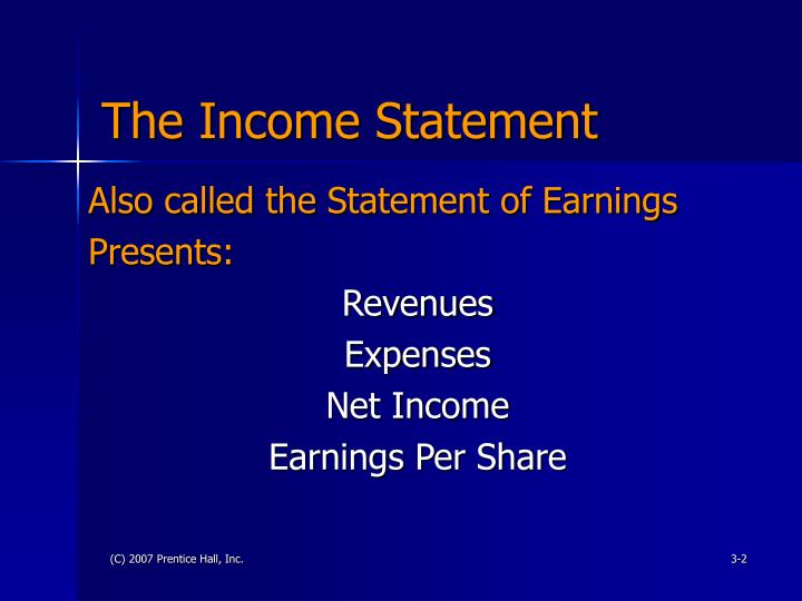 PPT - Income Statement and Statement of Stockholders’ Equity PowerPoint Presentation - ID:303171