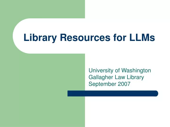 PPT - Library Resources for LLMs PowerPoint Presentation, free download ...