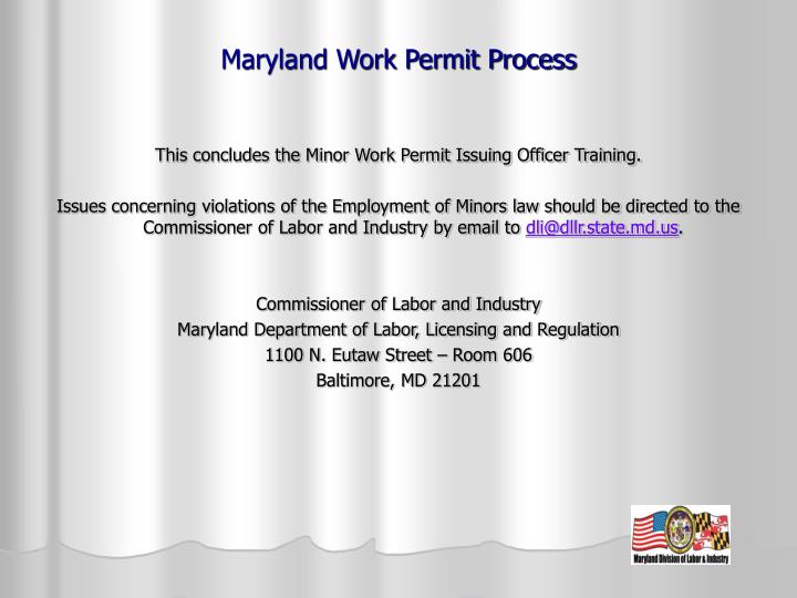 PPT - Minor Work Permit PowerPoint Presentation - ID:305114