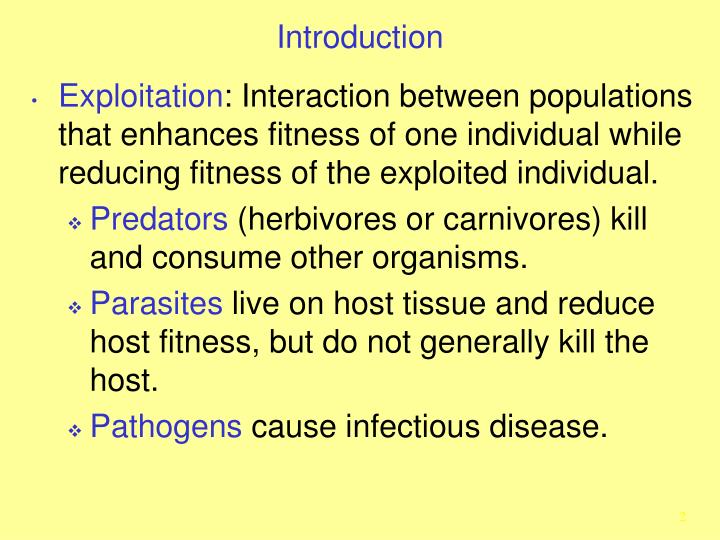 PPT - Exploitation: Predation, Herbivory, Parasitism, and Disease ...