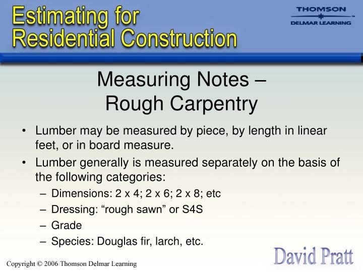 PPT - Chapter 5 Measuring Carpentry Work PowerPoint Presentation - ID ...