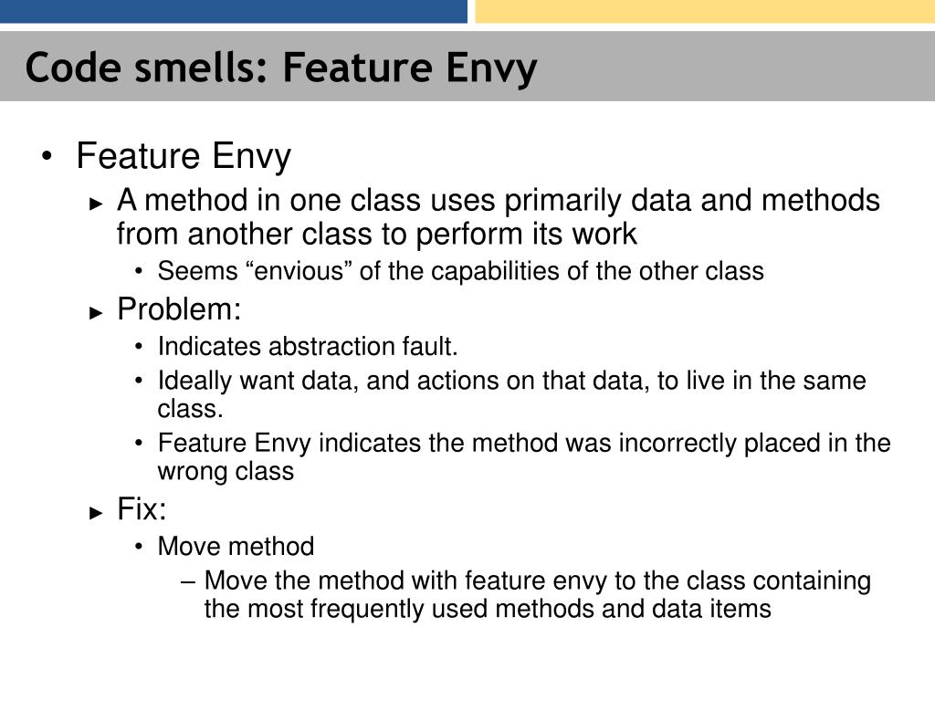 Ppt Bad Code Smells Refactoring Example Powerpoint Presentation Free