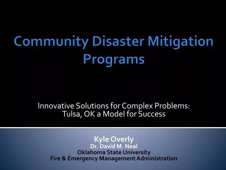 PPT - Community Disaster Mitigation Programs PowerPoint Presentation ...