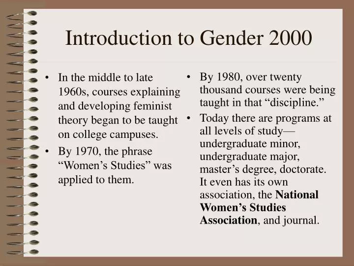 PPT - Introduction to Gender 2000 PowerPoint Presentation, free ...
