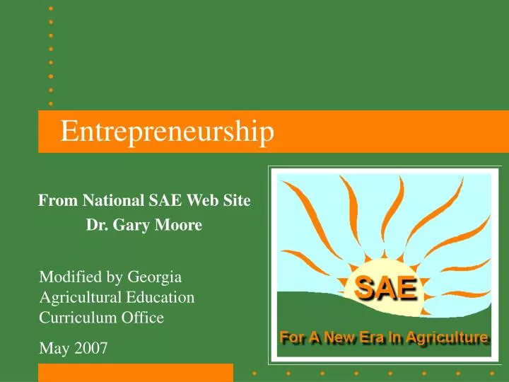 PPT - Entrepreneurship PowerPoint Presentation, free download - ID:306563