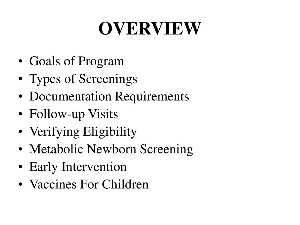 PPT - EPSDT EARLY, PERIODIC, SCREENING, DIAGNOSIS, TREATMENT PowerPoint ...