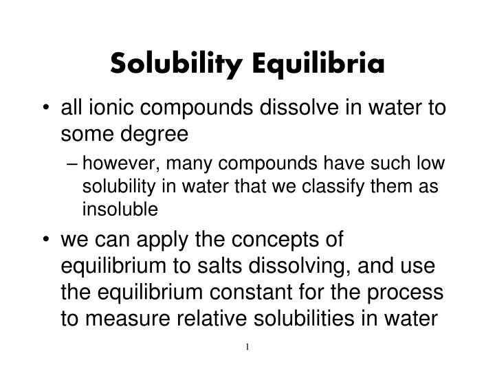 PPT - Solubility Equilibria PowerPoint Presentation, free download - ID ...