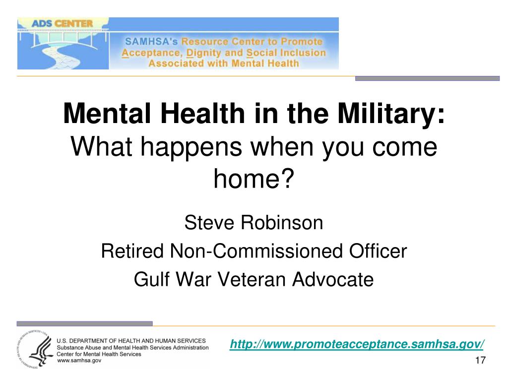 Ppt Mental Health For Military Families The Path To Resilience And