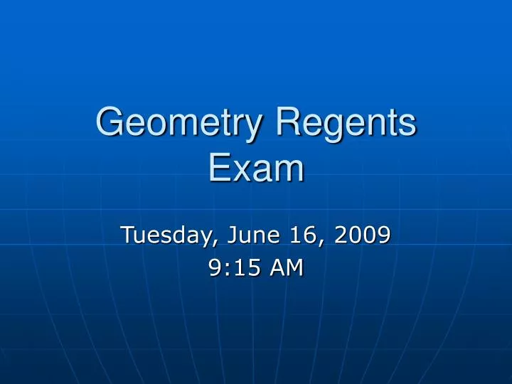 PPT - Geometry Regents Exam PowerPoint Presentation, free download - ID ...