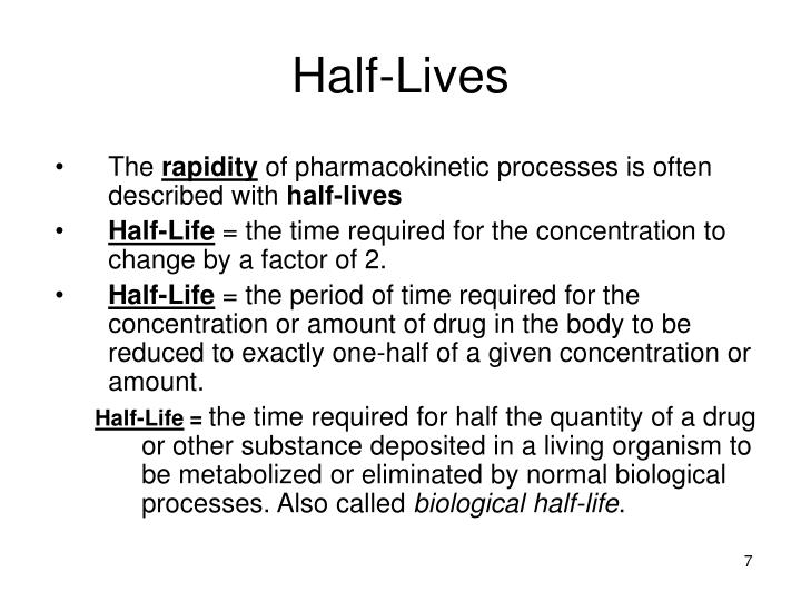 PPT - Concepts of Pharmacology - Half Life Calculation - PowerPoint ...