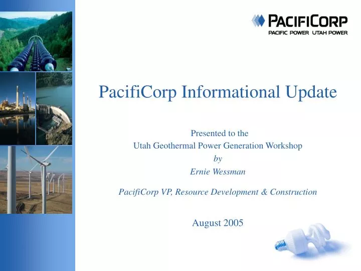 PPT - PacifiCorp Informational Update PowerPoint Presentation, free ...